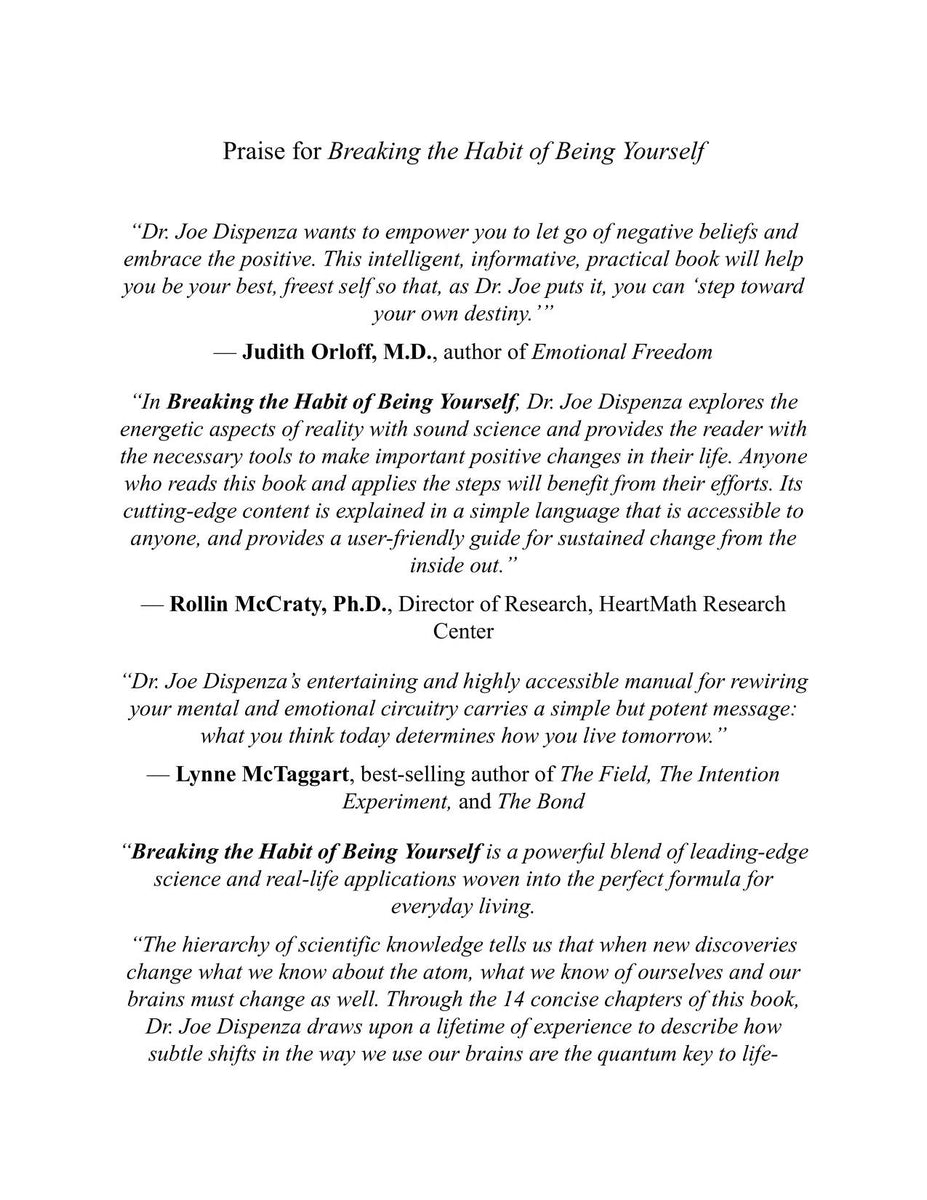 Breaking The Habit of Being Yourself by Joe Dispenza – Totem By Trilogy ...